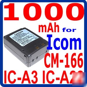 Battery for icom CM166 cm-166 ic-A3 ic-A22 ic A3 A22 qd